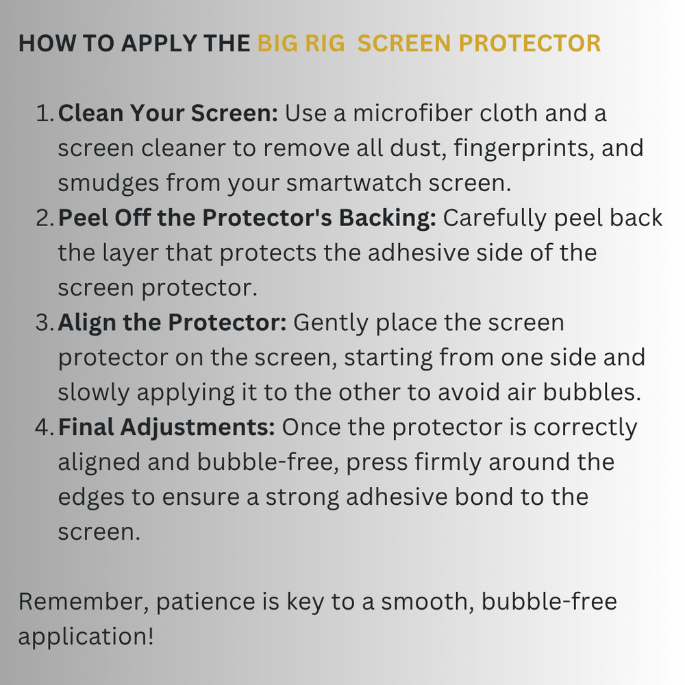 BIG RIG Screen Protector – Hard Hat Australia